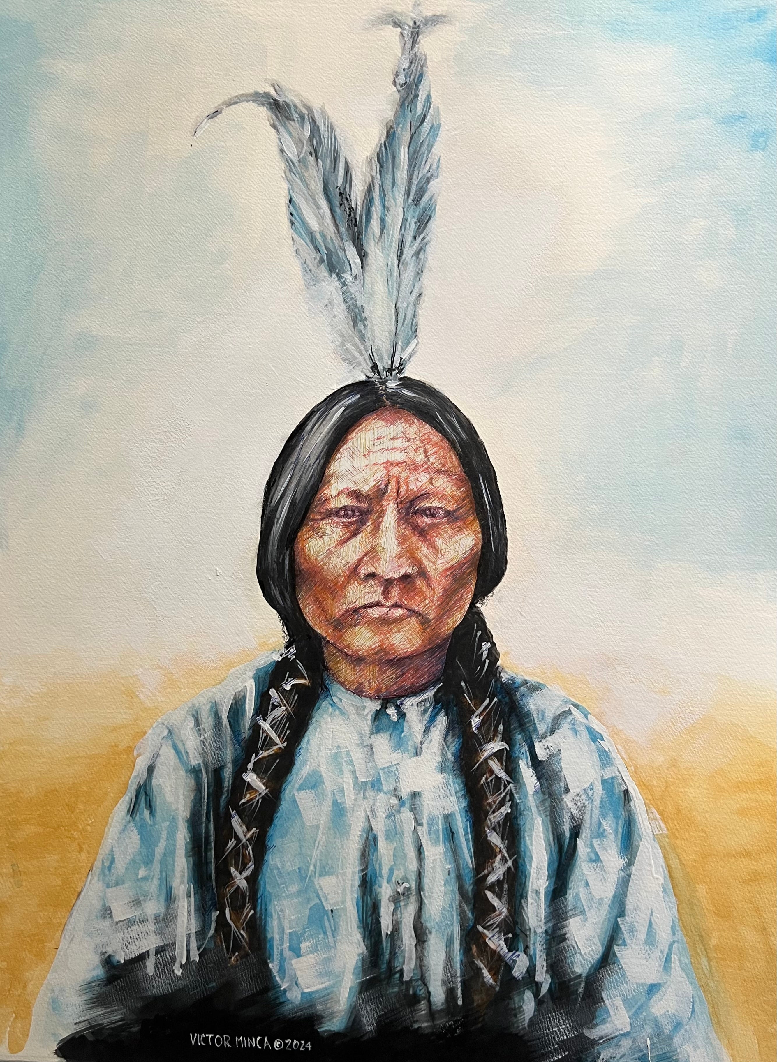 Sitting Bull. A Lakota holy man and leader. (1831 - 1890) – VICTOR MINCA FINE ART